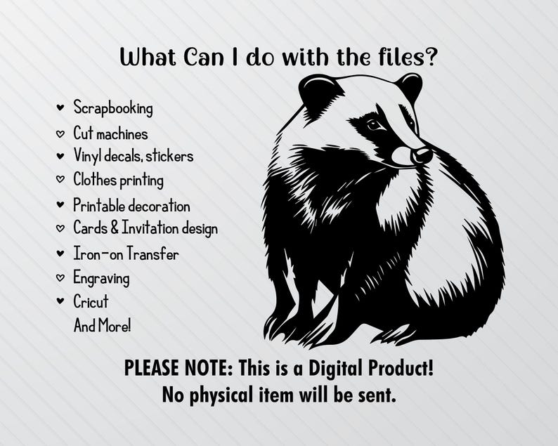 Badger SVG Bundle: Honey Badger Silhouette Clipart (digital Download ...