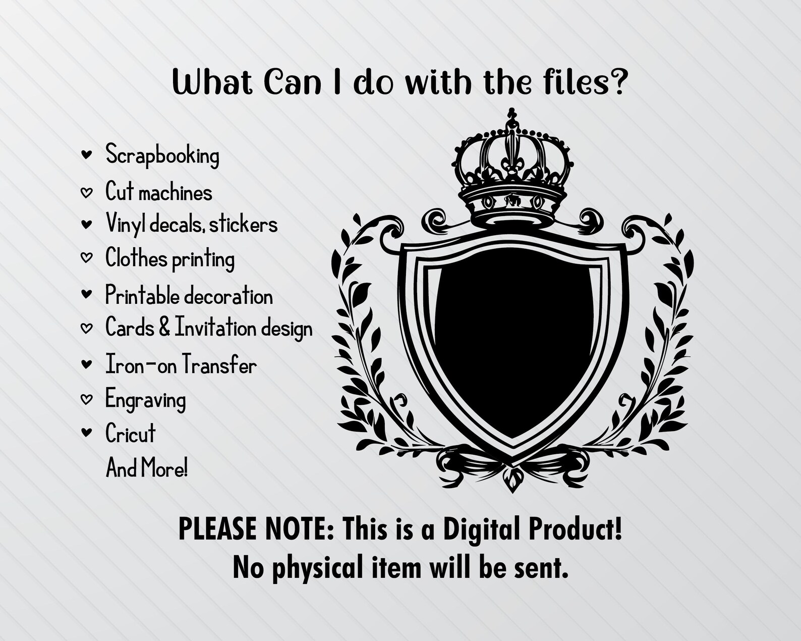 Royal Shield SVG Bundle: Black Outline Decals (PNG, SVG) - Etsy
