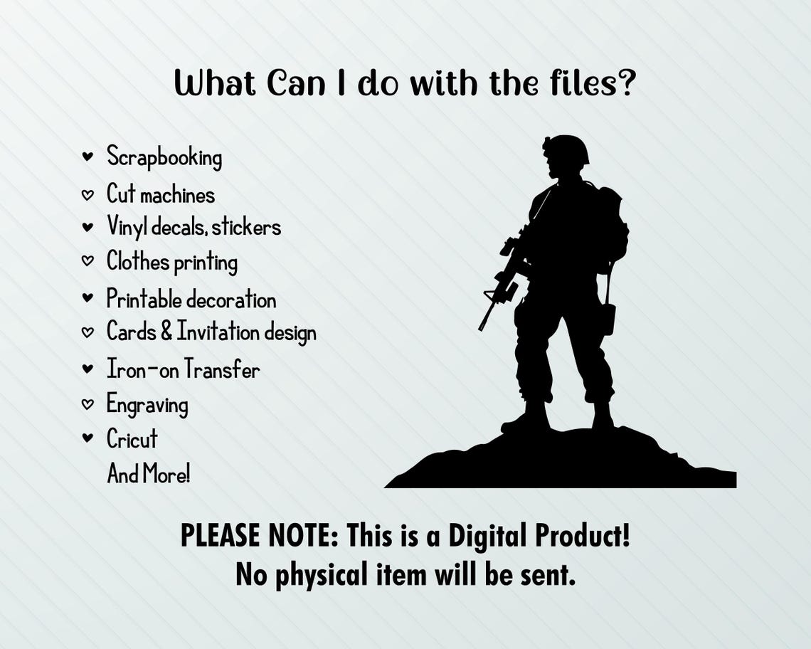 Army Svg Png, Military Army Clipart, Solder Silhouette, Decal, Military ...