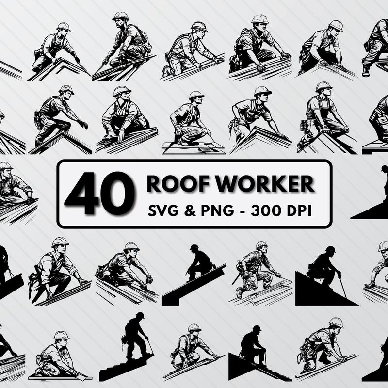 Roofing Svg - Etsy