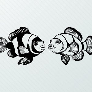 Clownfish SVG PNG Bundle: Silhouette Clipart Vector (300 DPI) - Etsy