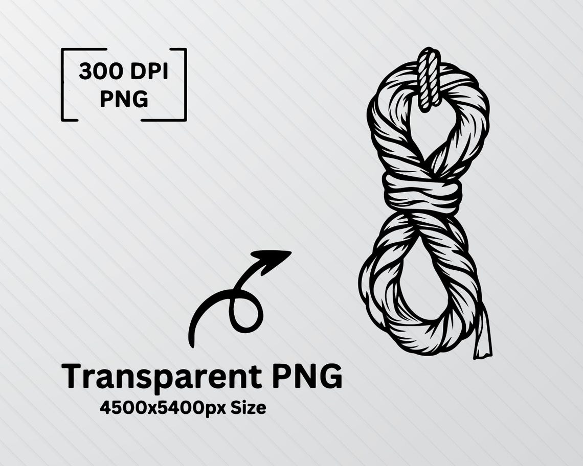 Rope Knot Silhouette Svg, Rope Knot Svg Bundle Cut Files, Rope Knot Png ...