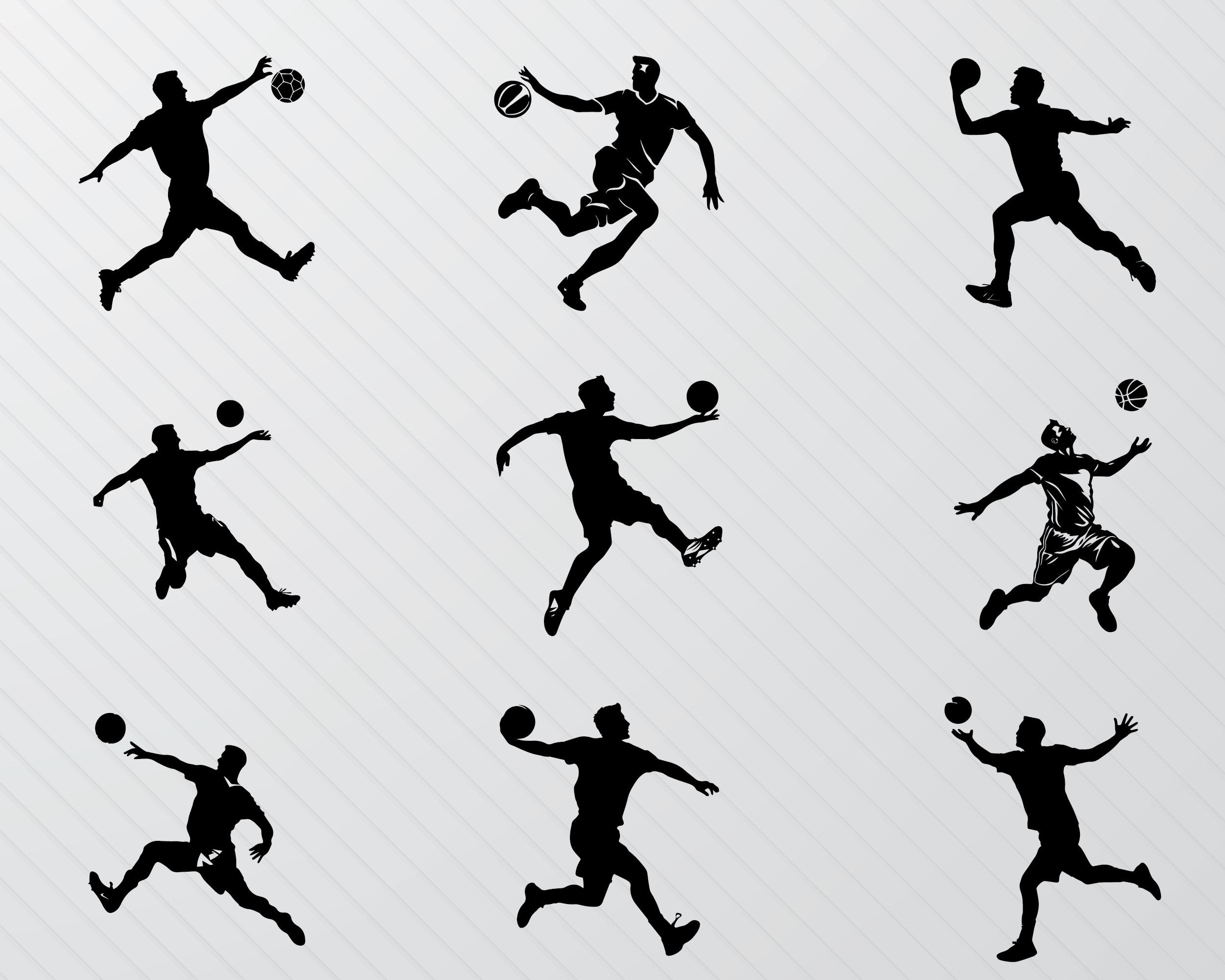 Handball Silhouette, Handball Svg Bundle Set, Handball Clipart Png ...