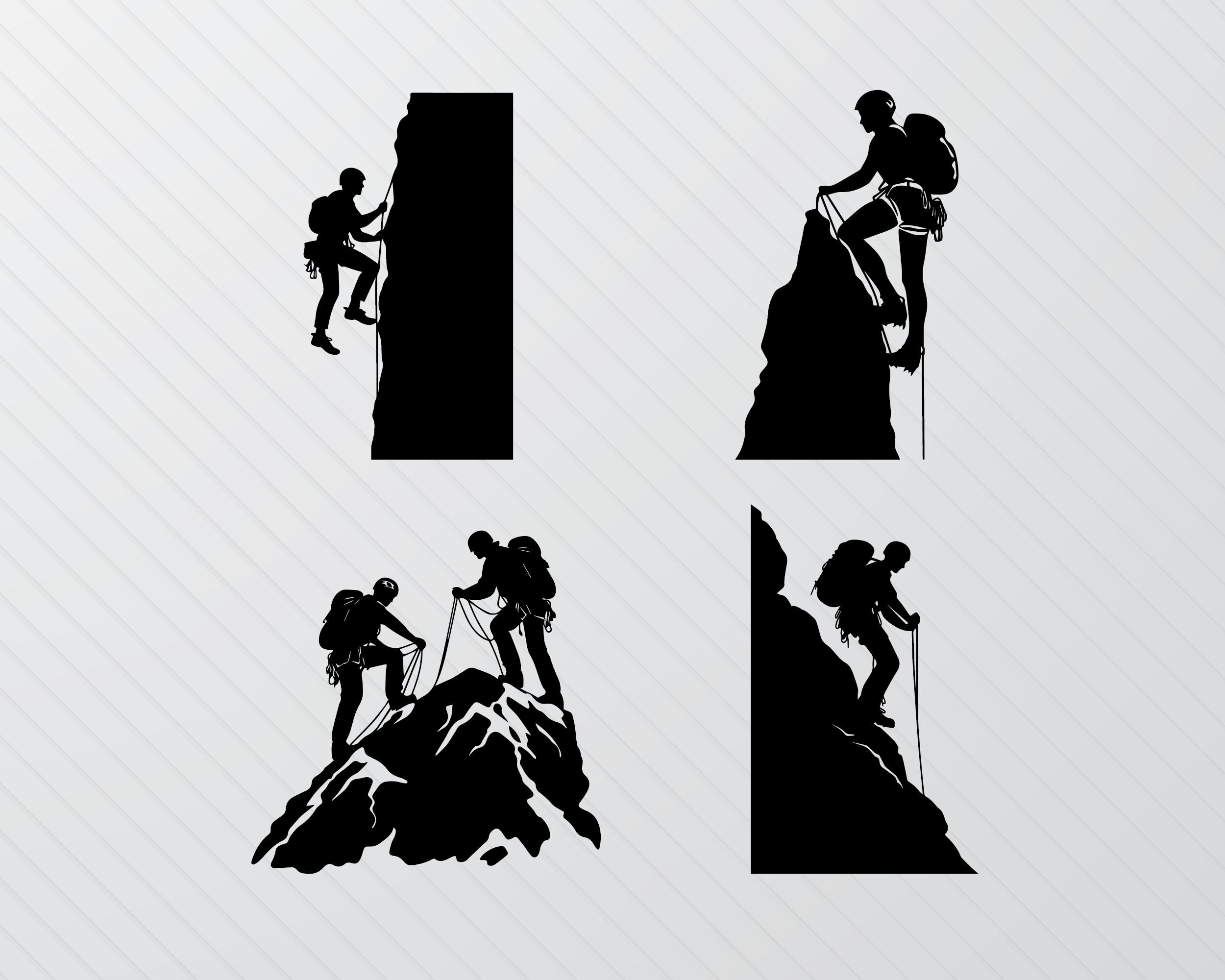 Climbing Silhouette Svg, Climbing Svg Bundle Cut File Cricut, Climbing ...