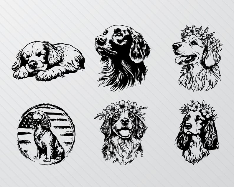 Cockalier SVG Bundle: Dog Silhouette Vector Art (PNG, Cricut) - Etsy