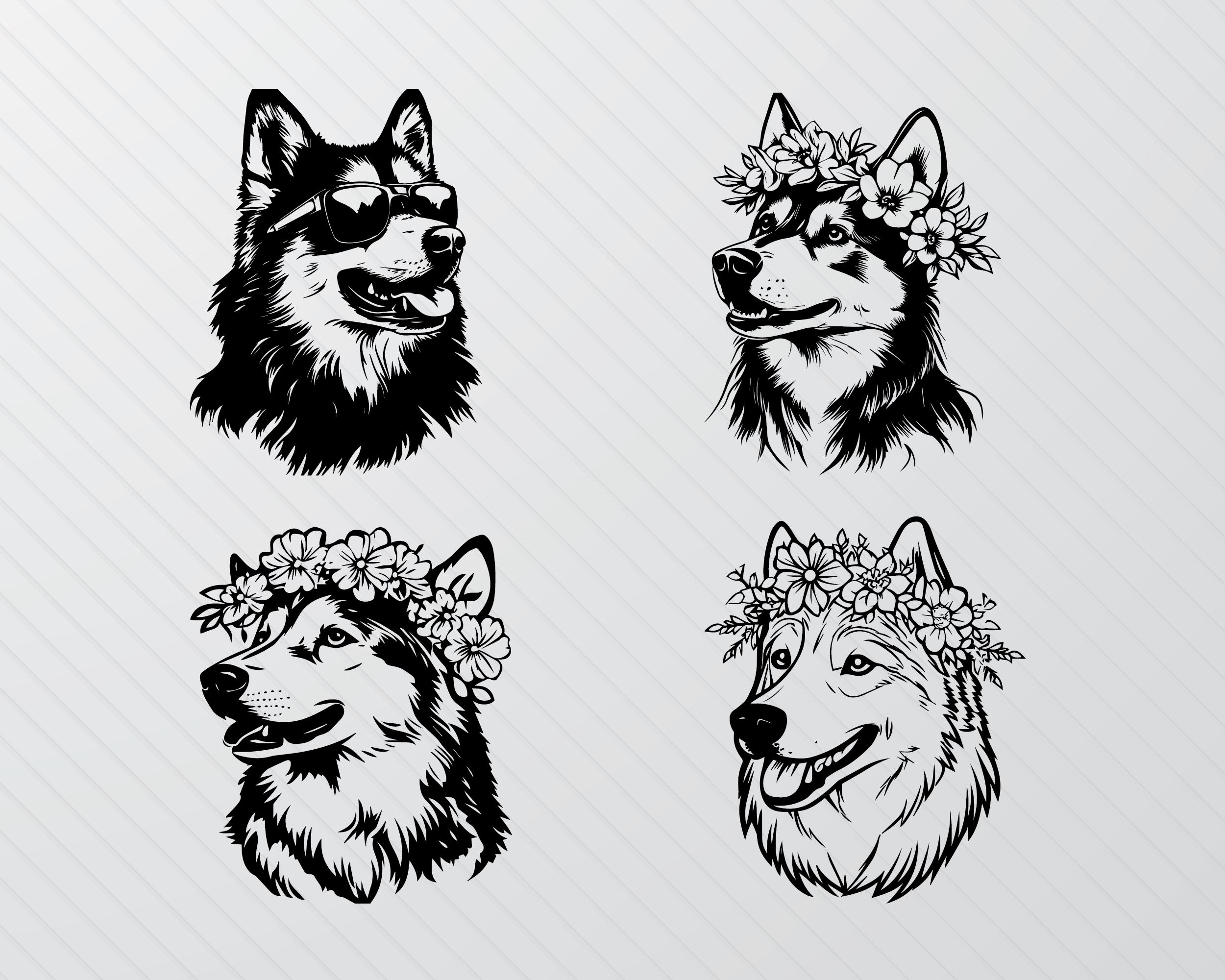 Northern Inuit Dog Svg Bundle, Northern Inuit Silhouette, Northern ...