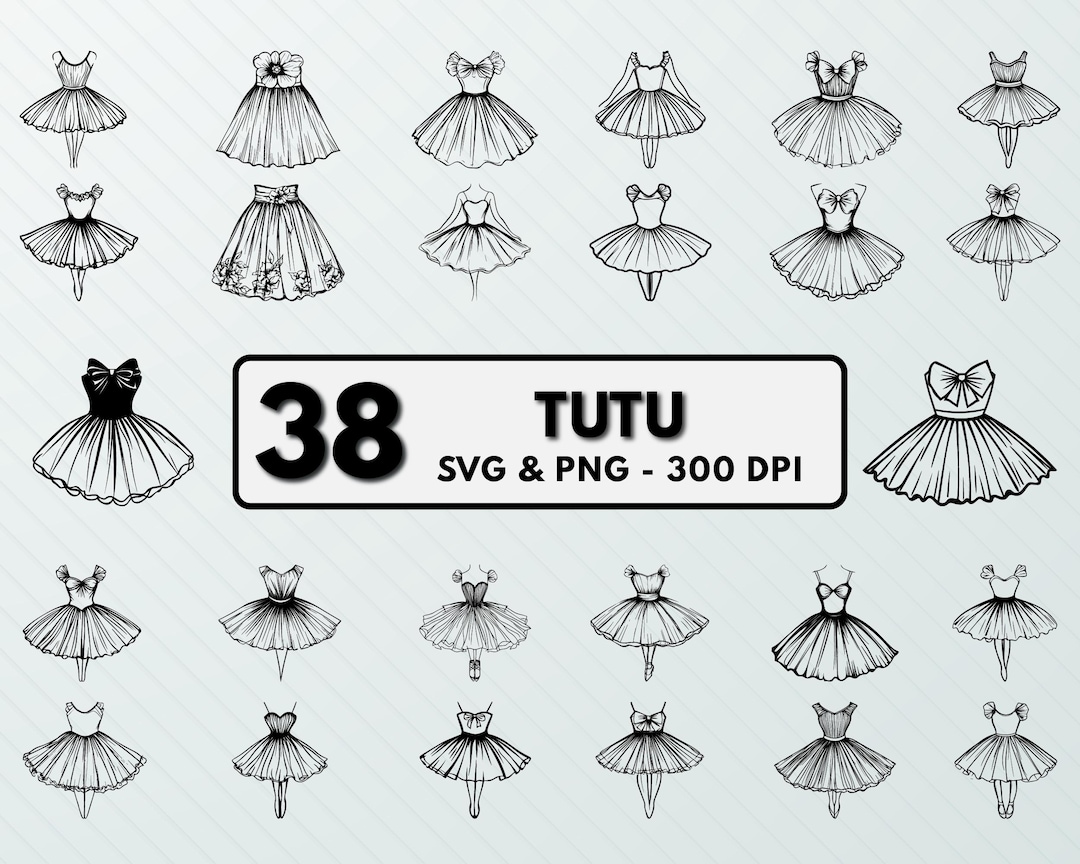 Tutu Svg Png, Tutu Clipart, Tutu Silhouette, Tutu Decal, Tutu Vector ...