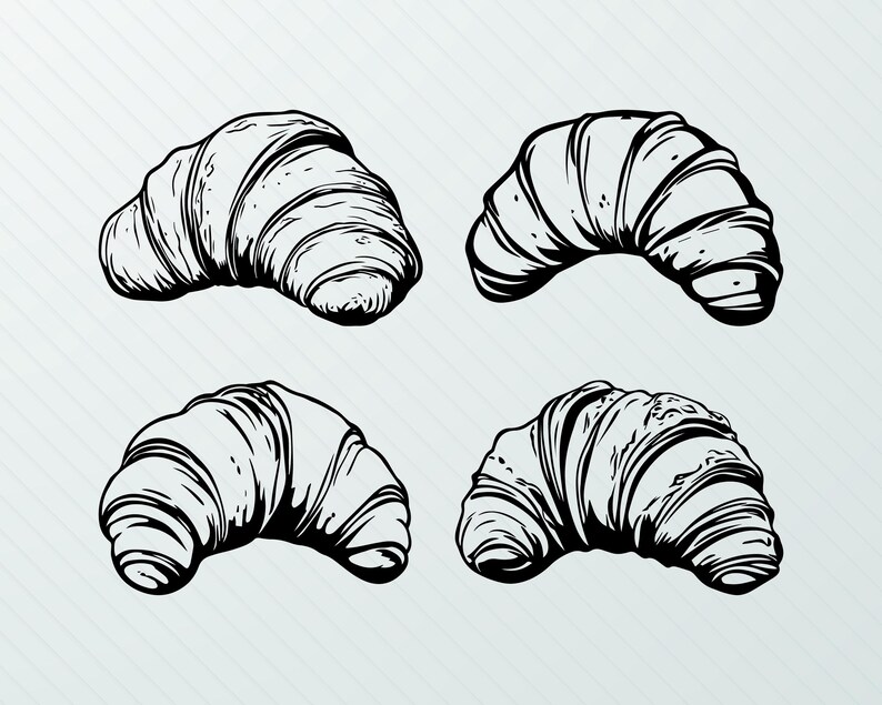 Croissant Svg Png, Croissant Clipart, Croissant Silhouette, Croissant ...