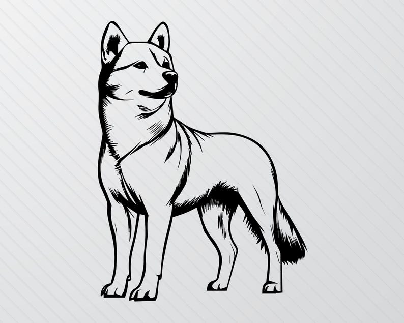 Pitsky Dog SVG Bundle: Silhouette Vector Clipart (PNG, SVG) - Etsy