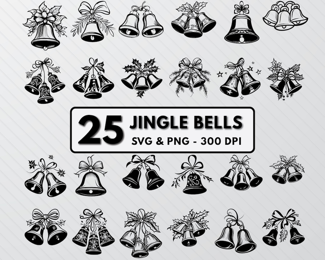 Jingle Bells Svg Bundle, Jingle Bells Silhouette, Christmas Jingle ...
