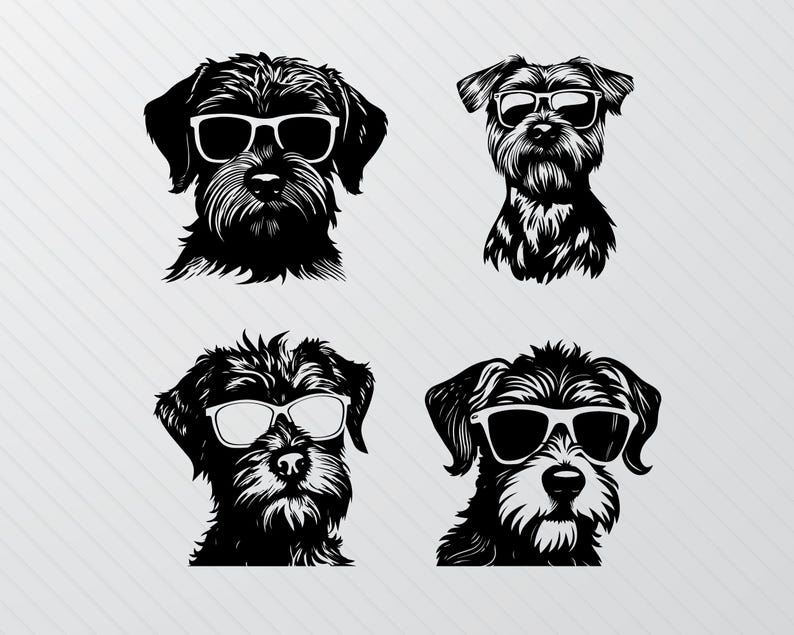Schnoodle Dog Svg, Schnoodle Silhouette Svg, Dogs Clipart, Schnoodle ...