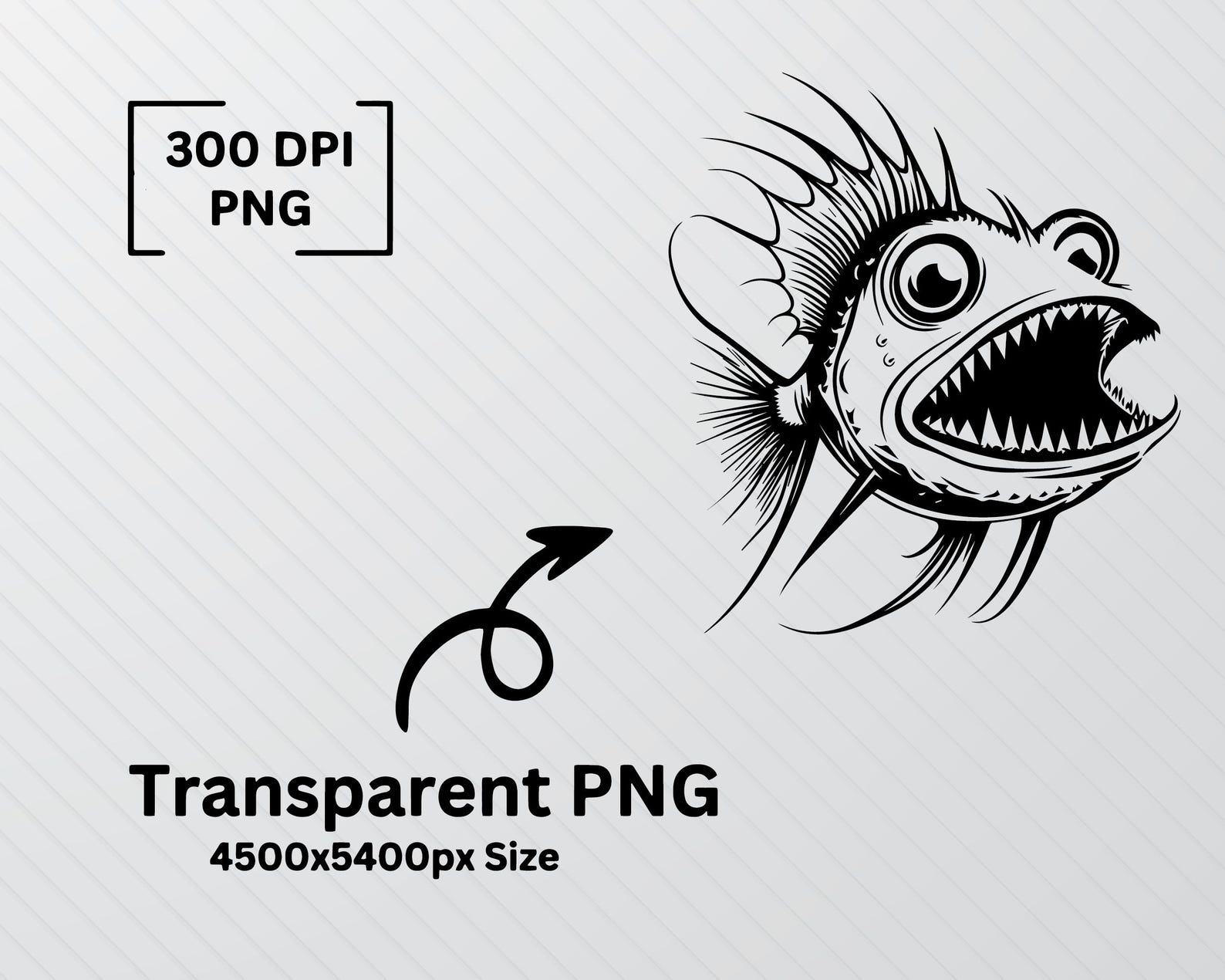 Anglerfish Svg Bundle, Anglerfish Silhouette Png, Anglerfish Vector Art ...
