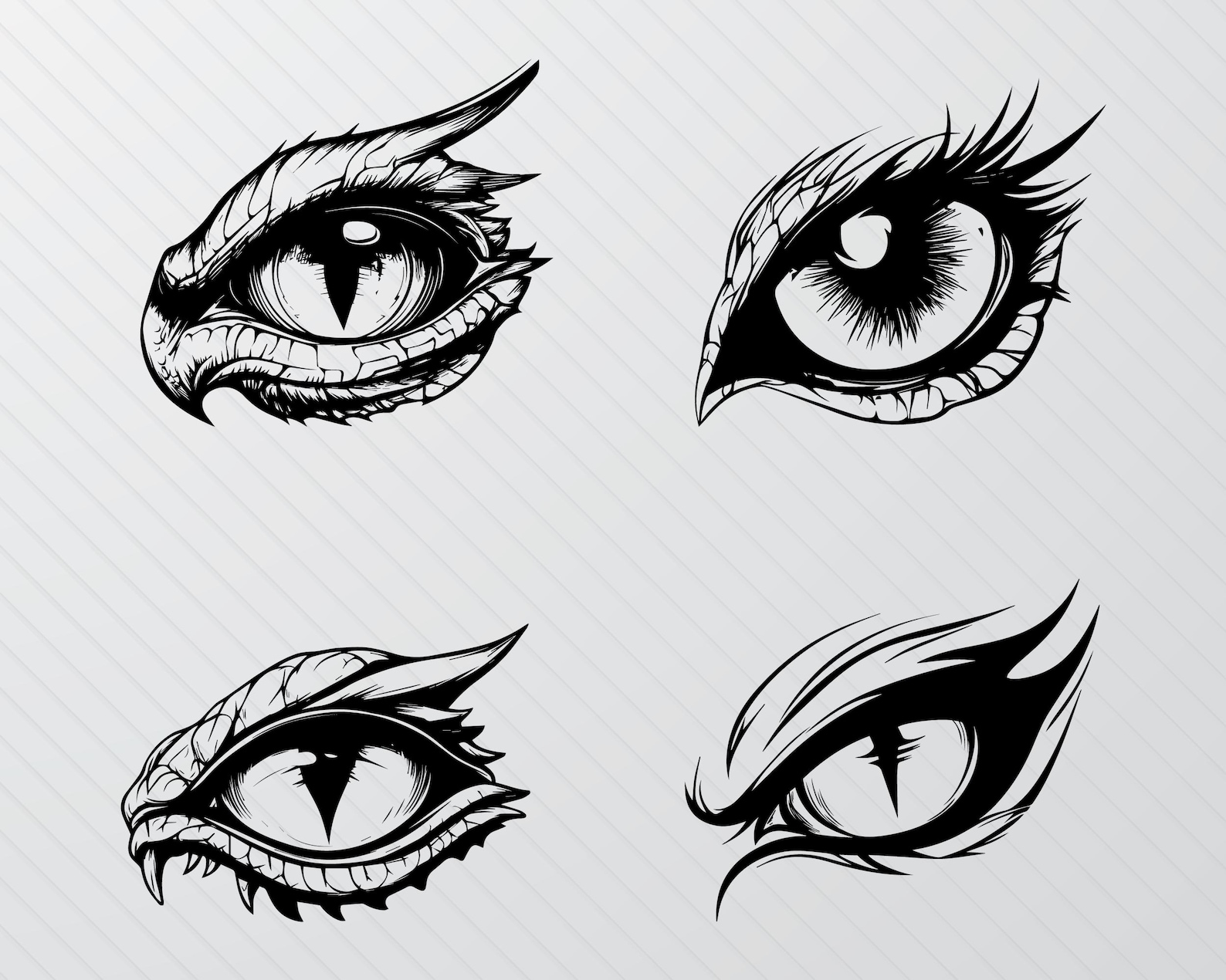 Dragon Eye Svg Bundle, Dragon Eye Silhouette, Dragon Eye Clipart Decal ...