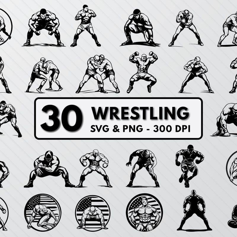 Wrestling Svg Bundle - Etsy