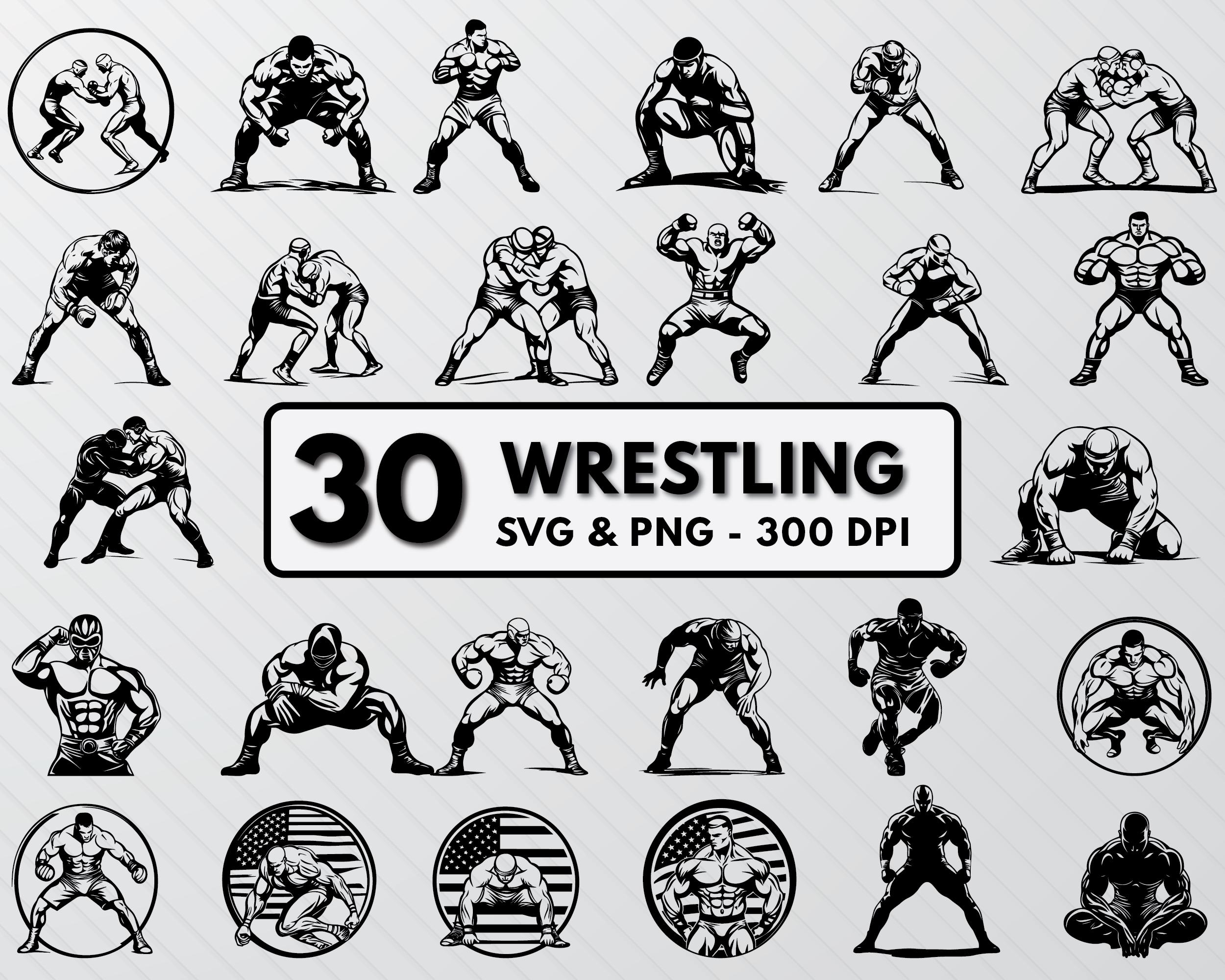 Wrestling Silhouette SVG Bundle: Player Vector Design (PNG, Cricut) - Etsy