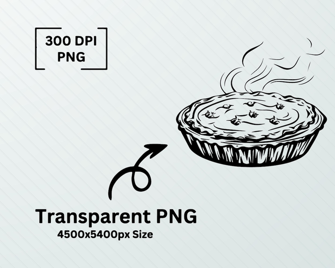Pie Clipart: SVG PNG Bundle, Pie Decal Cut Files - Etsy