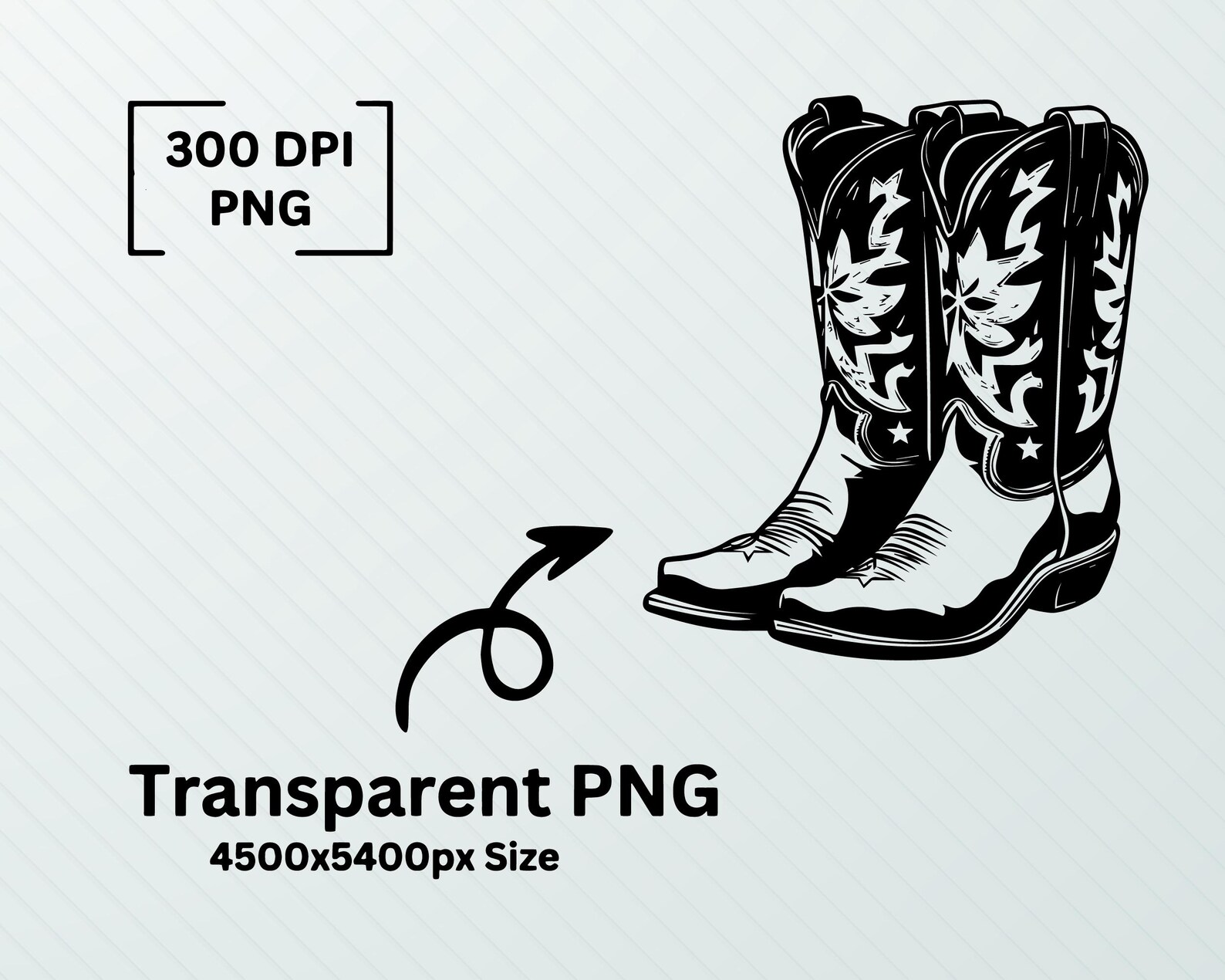 Cowboy Boots SVG PNG: Western Clipart, Vector Cut Files - Etsy