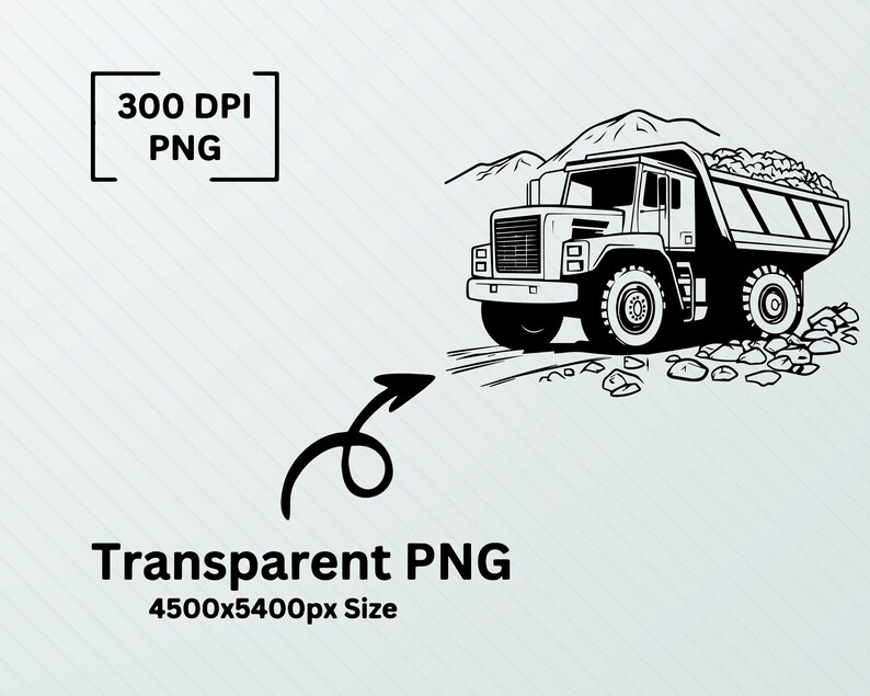 Quarry Truck Clipart: SVG PNG Bundle, Truck Designs (cut Files) - Etsy
