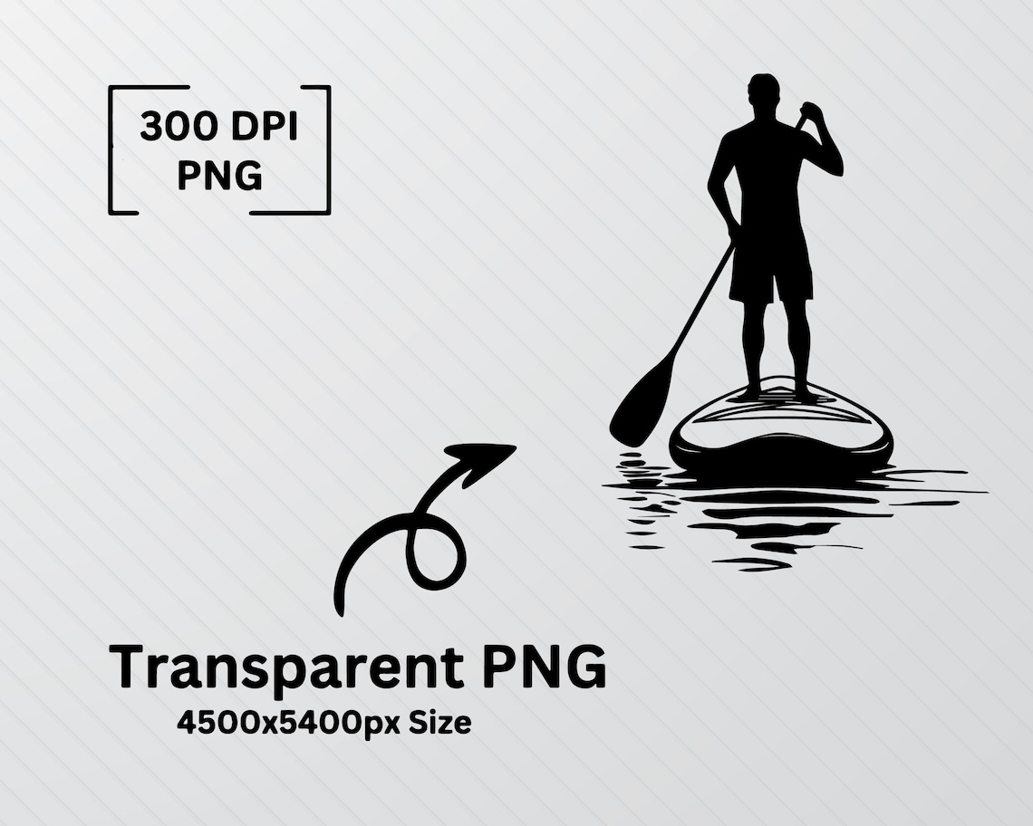 Paddle Board Silhouette Svg Files, Sup Silhouette Clipart Png Cut File ...