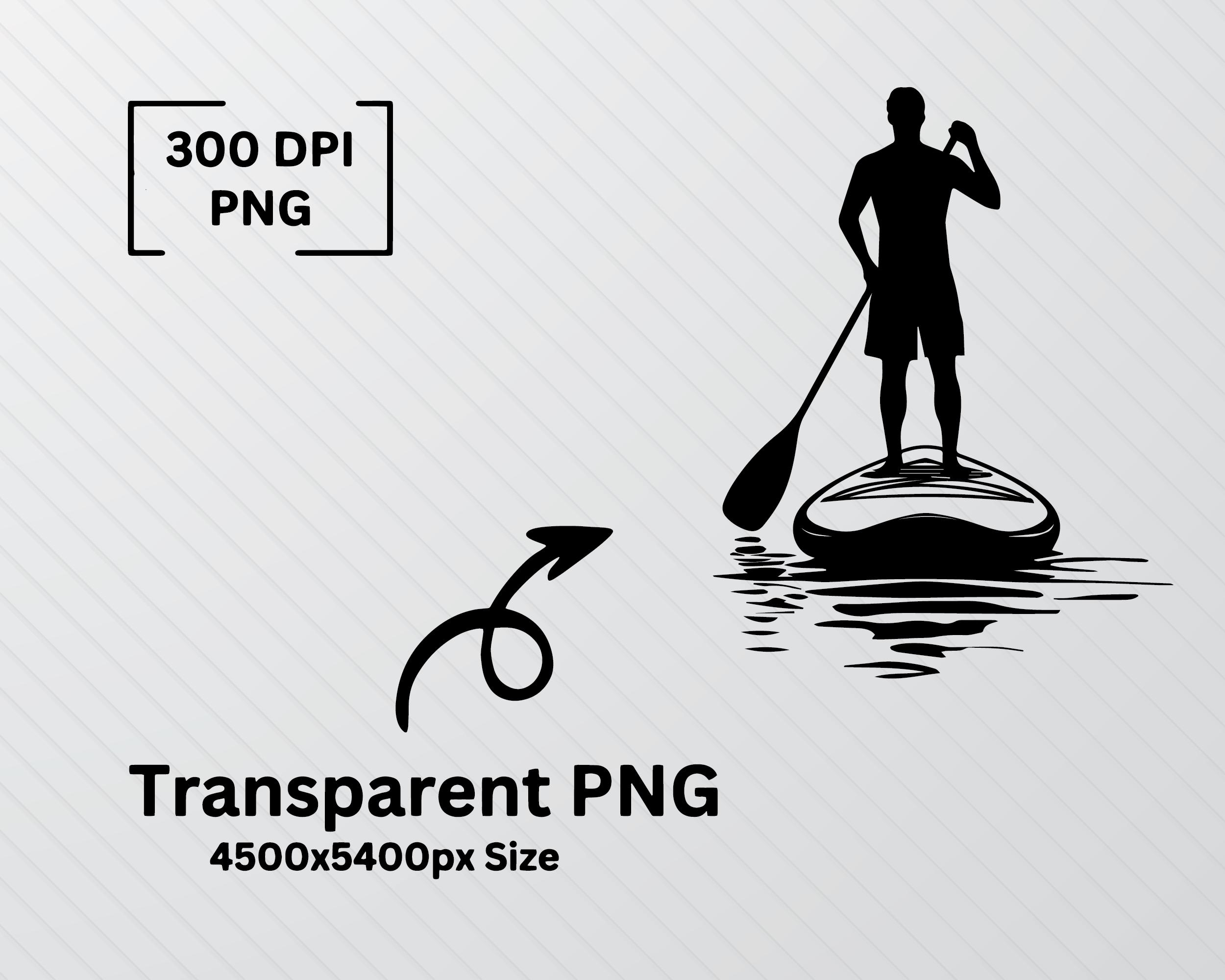 Paddle Board Silhouette Svg Files, Sup Silhouette Clipart Png Cut File ...