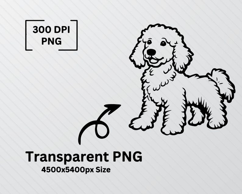 Sheepadoodle SVG Bundle: Puppy Silhouette, Dog Breed Vector (PNG ...