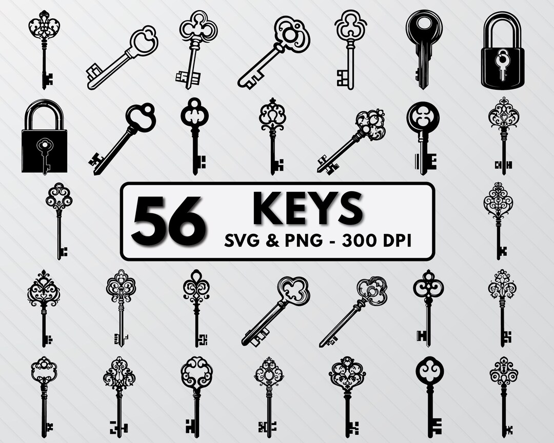Key Silhouette Svg Cut File, Keys Svg, House Keys Clipart, Car Keys Png ...