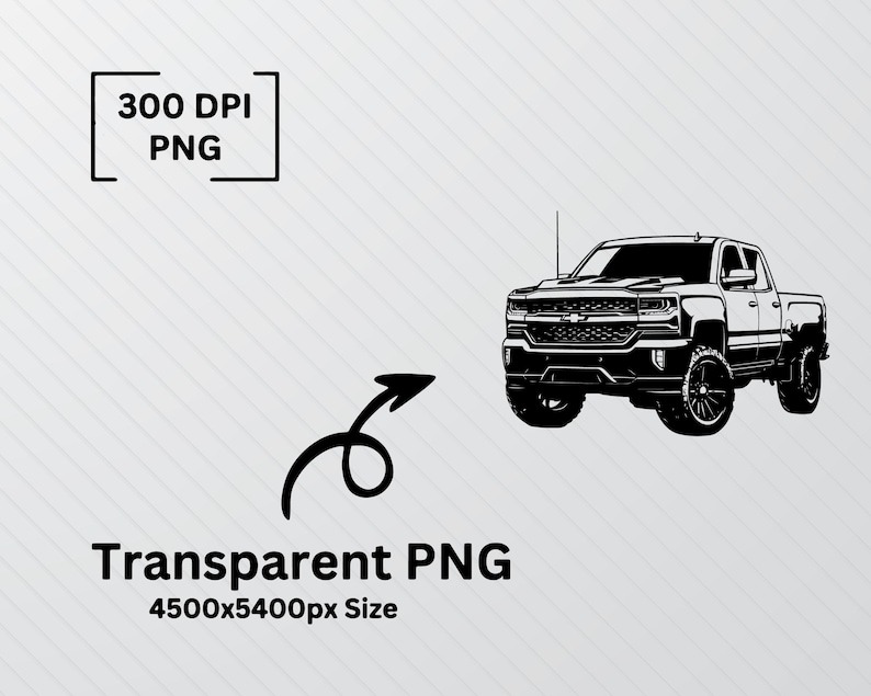 Chevy Truck SVG Bundle: Silhouette Clipart, Trucker Decal (PNG) - Etsy