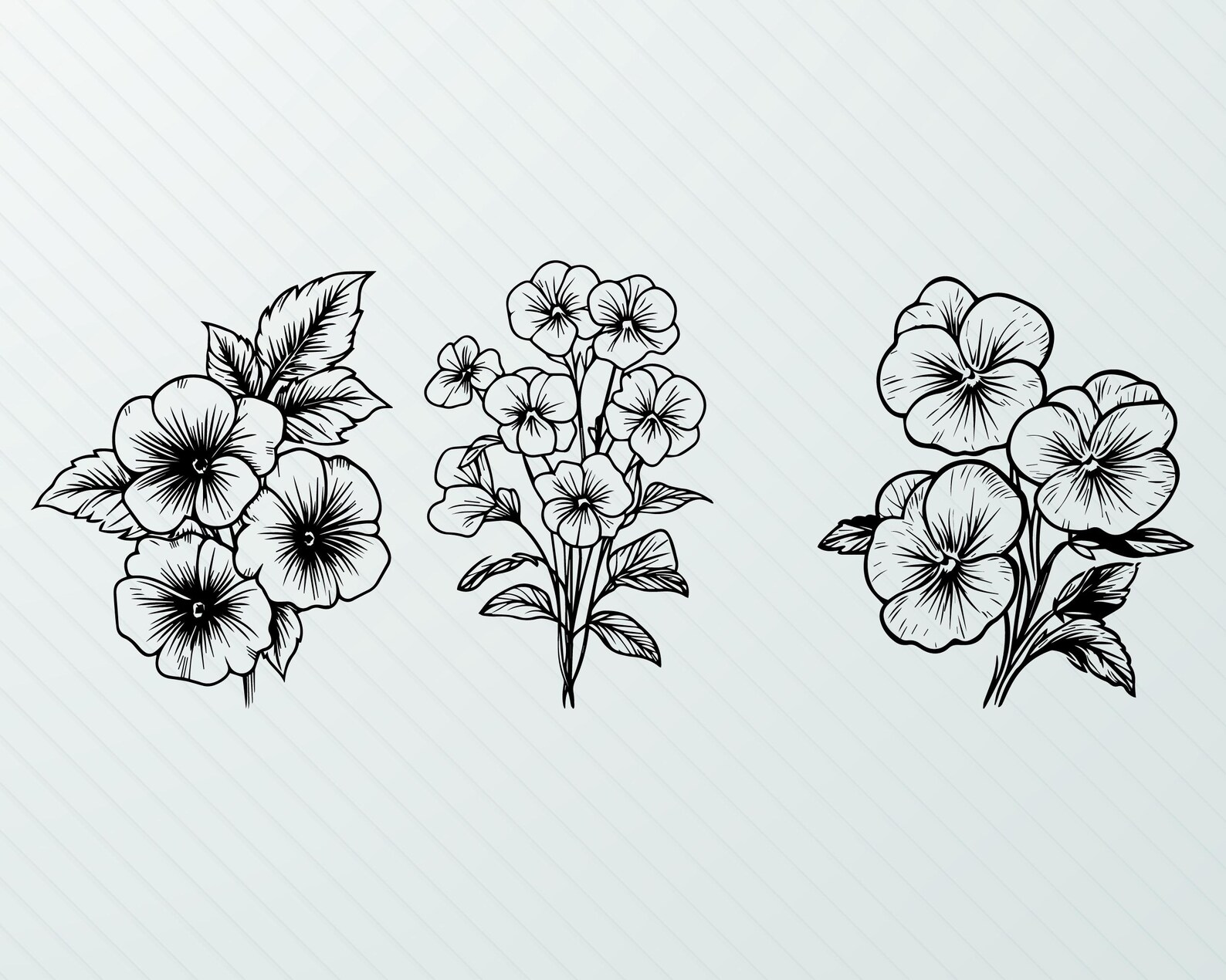 Violet Flower SVG: February Birth Flower Clipart (PNG, Vector) - Etsy