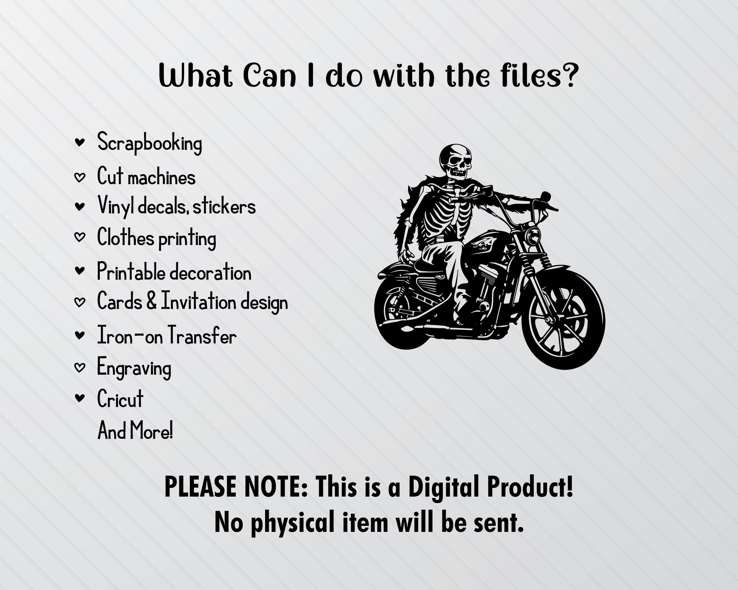 Skeleton Biker Silhouette Svg, Skeleton Biker Svg Bundle, Skeleton ...