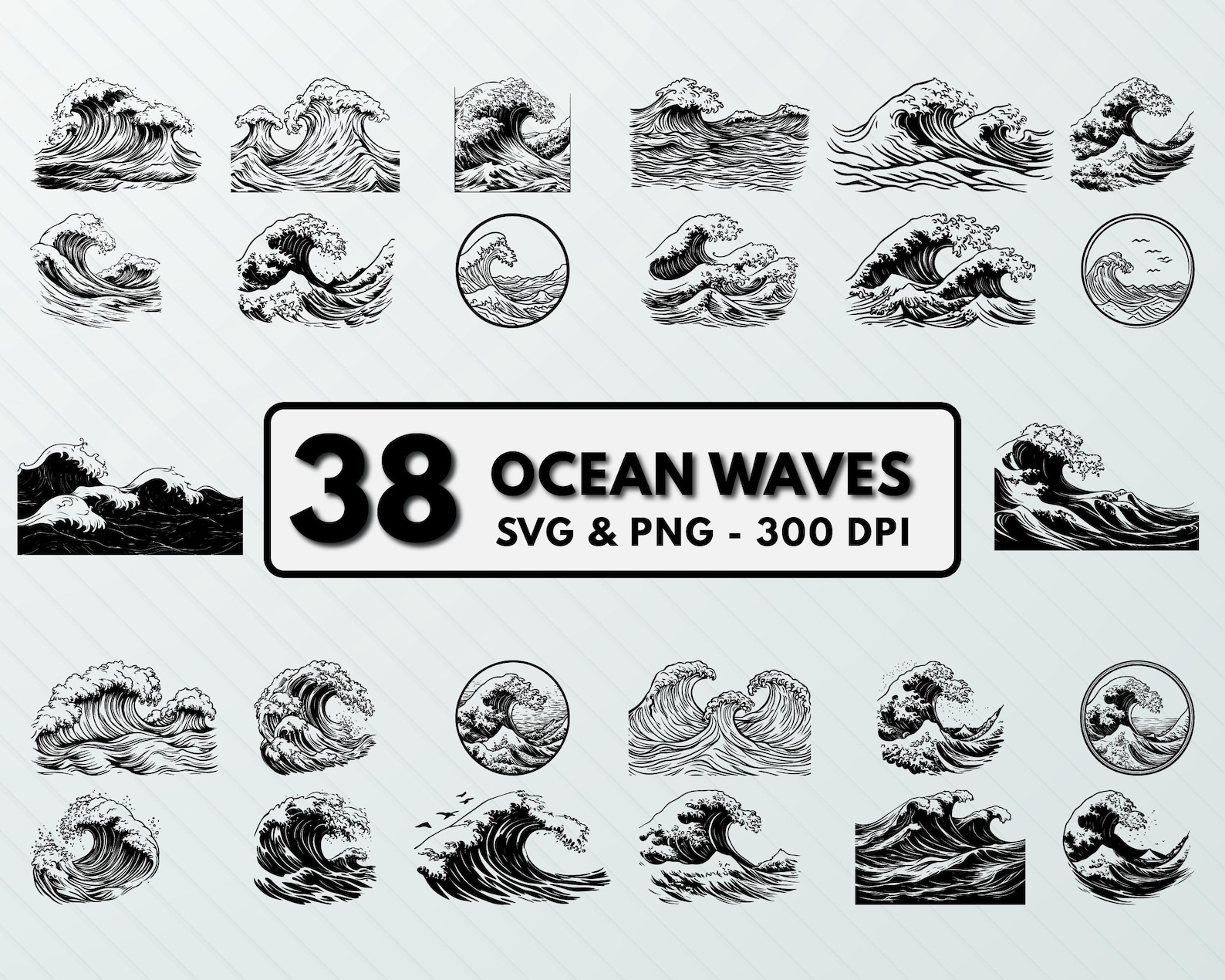 Ocean Waves Png Svg, Ocean Waves Clipart, Ocean Waves Silhouette, Ocean ...