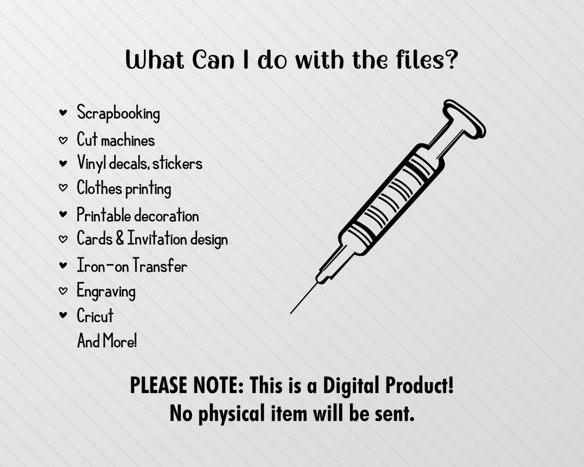 Syringe Silhouette, Syringe Svg Bundle Cut File, Syringe Clipart ...