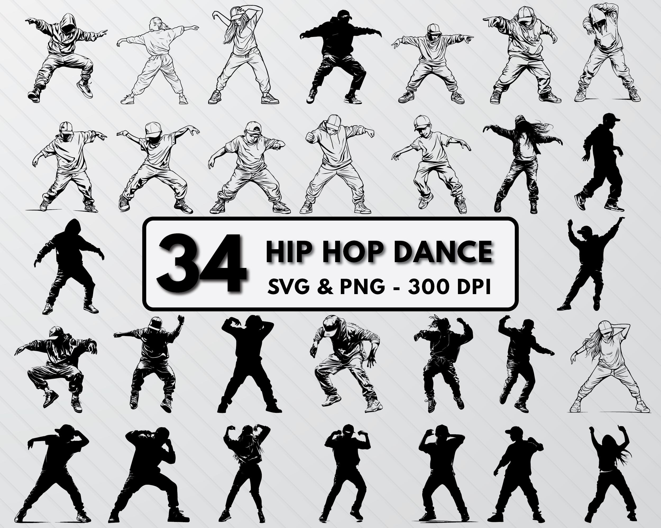 Hip Hop Dance Svg Bundle, Hip Hop Dance Silhouette Art, Hip Hop Dance ...
