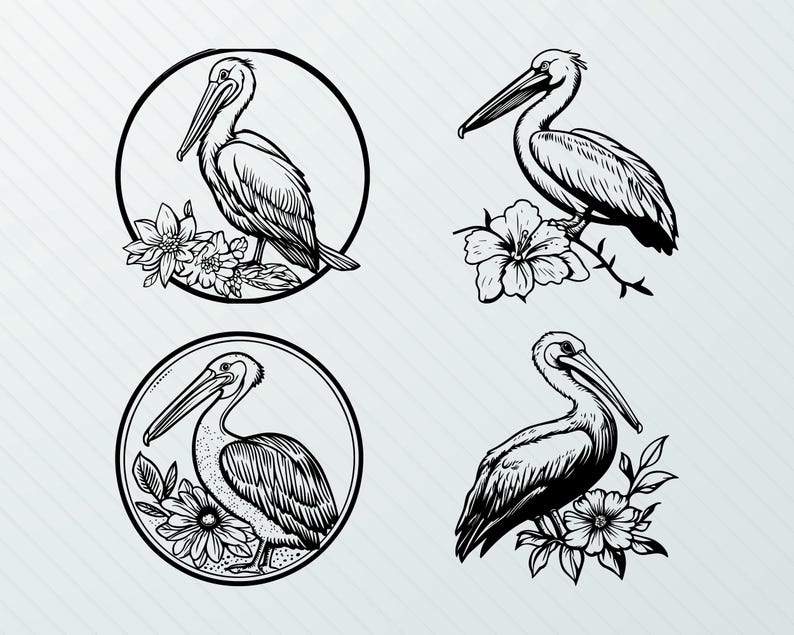 Pelican Svg Png Bundle, Pelican Clipart, Pelican Silhouette, Pelican ...
