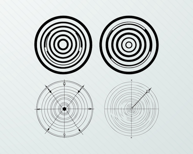 Target Icon Set: SVG, PNG, Clipart - DIY Designs - Etsy