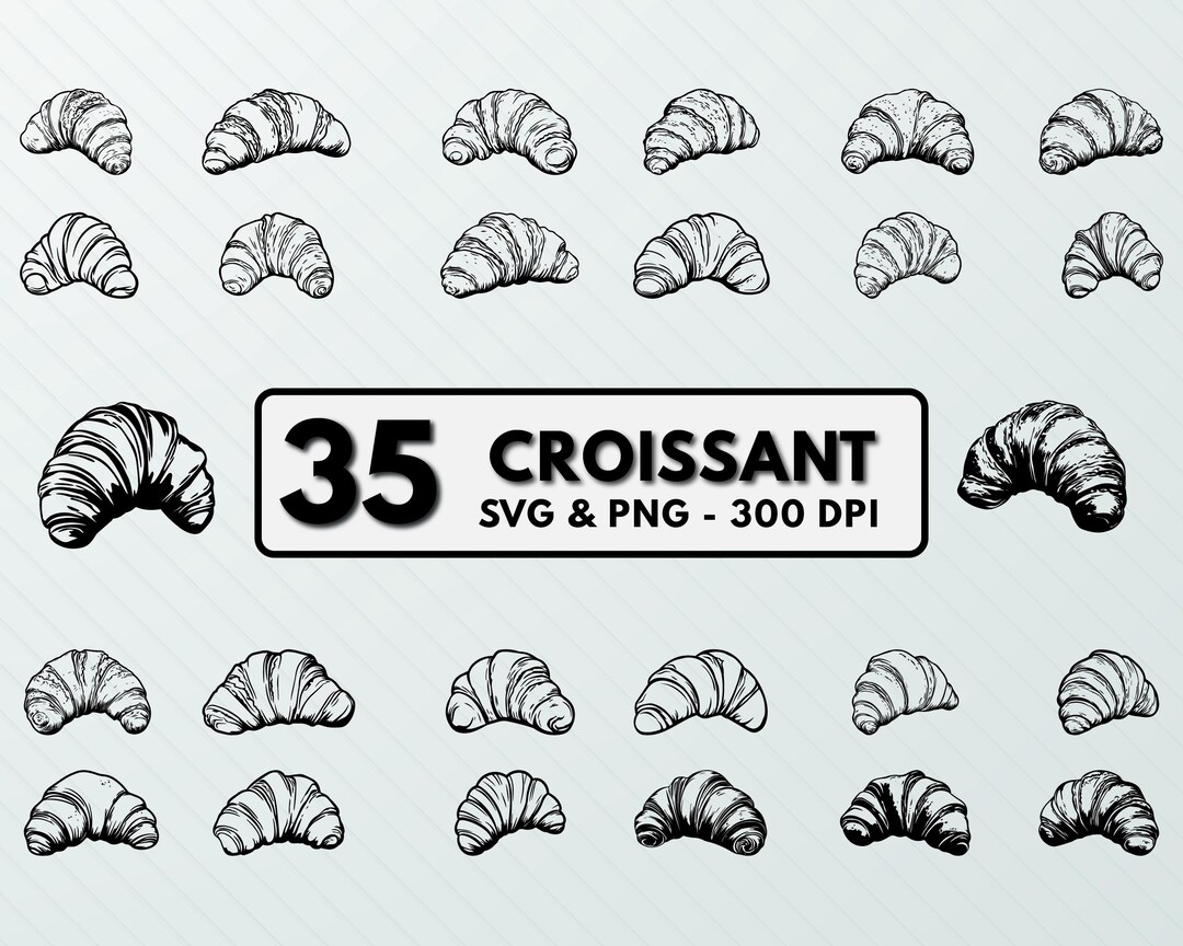 Croissant Svg Png, Croissant Clipart, Croissant Silhouette, Croissant ...