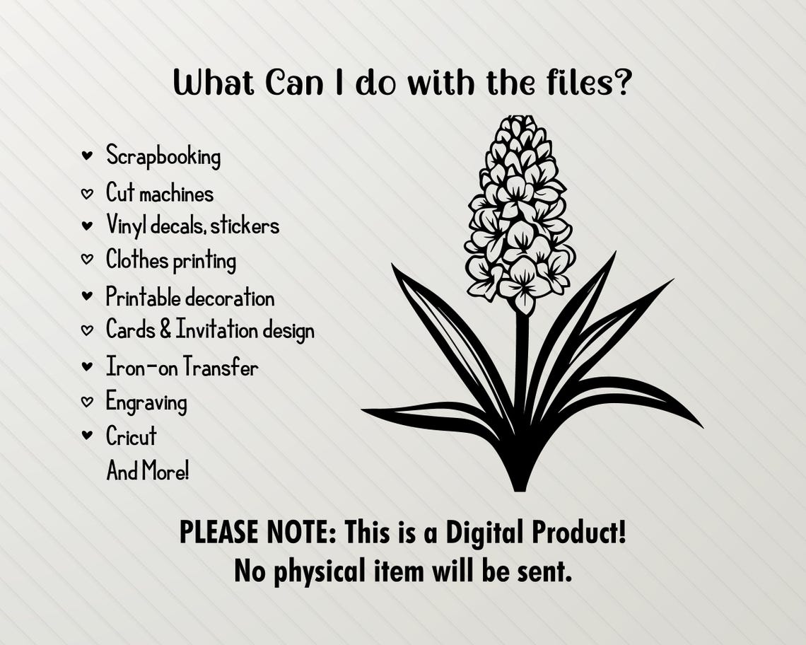Hyacinth SVG Bundle: Spring Flower Clipart (PNG, Vector) - Etsy