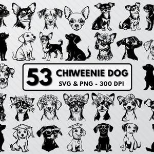 Chiweenie Dog Silhouette SVG Bundle: Cricut Cut Files - Etsy