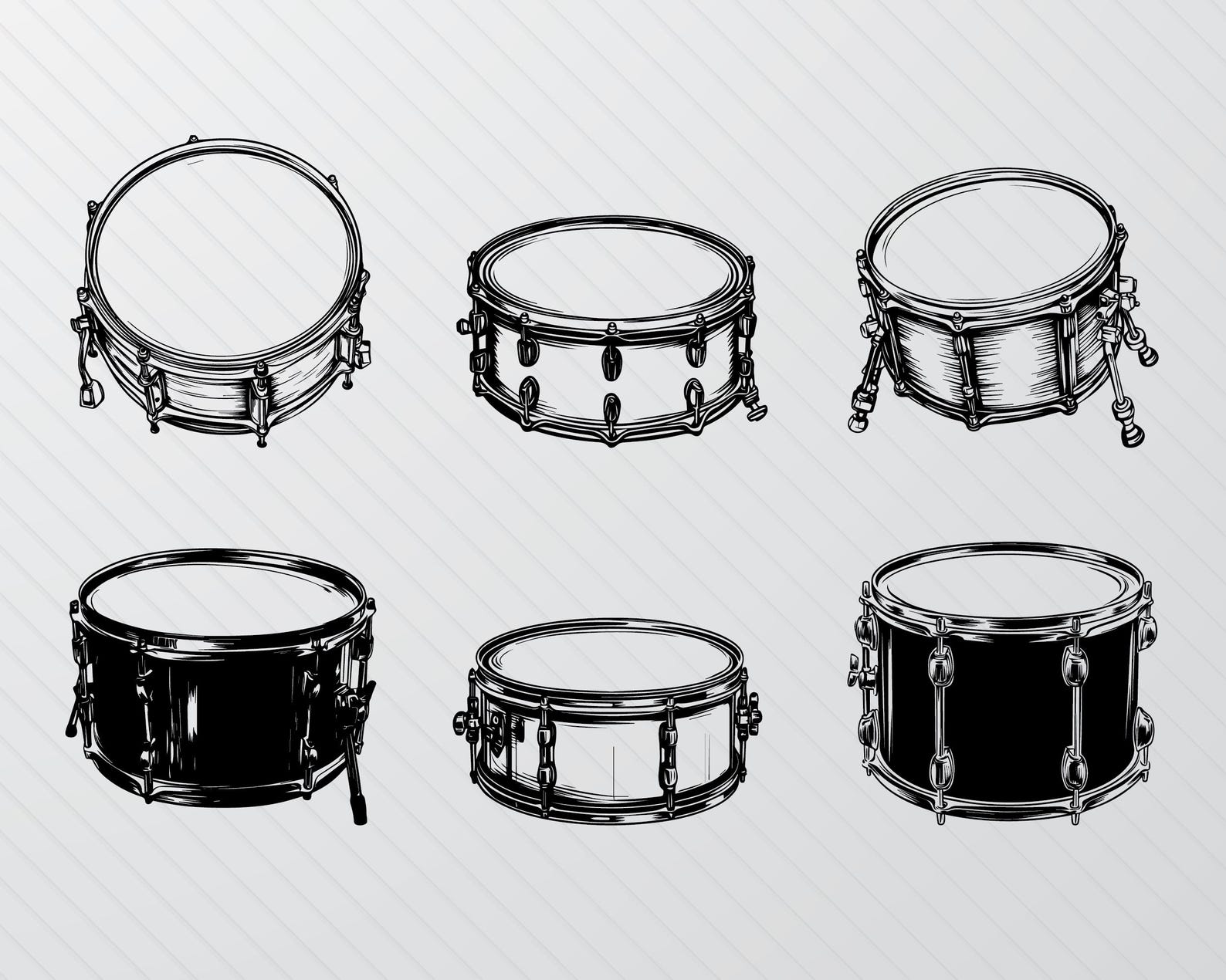 Snare Drum SVG Files: Drummer Clipart, Decal, Vector Art (PNG) - Etsy
