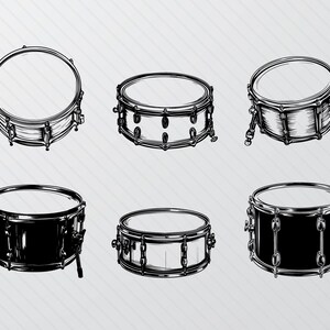 Snare Drum SVG Files: Drummer Clipart, Decal, Vector Art (PNG) - Etsy
