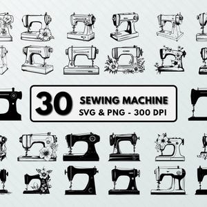 Sewing Machine Svg Png, Sewing Machine Clipart Art, Silhouette, Decal ...