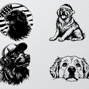 Leonberger Dog SVG Bundle: Silhouette Vector Clipart (PNG) - Etsy
