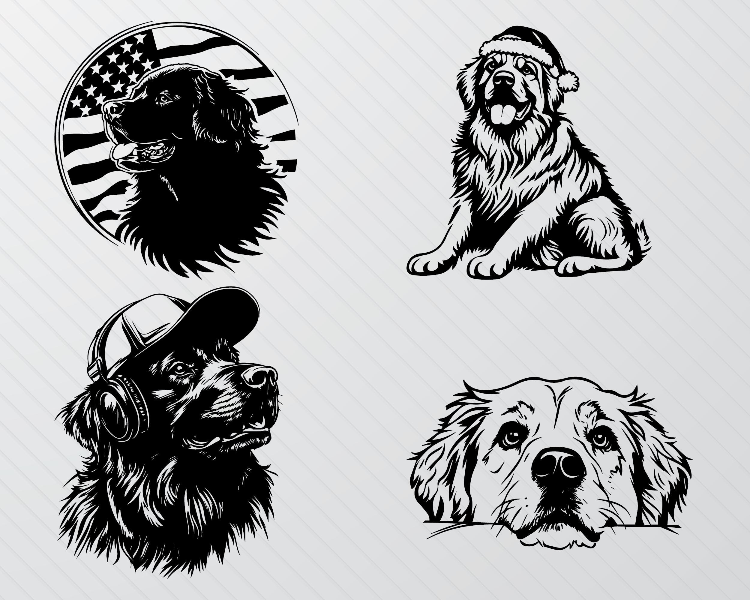 Leonberger Dog SVG Bundle: Silhouette Vector Clipart (PNG) - Etsy