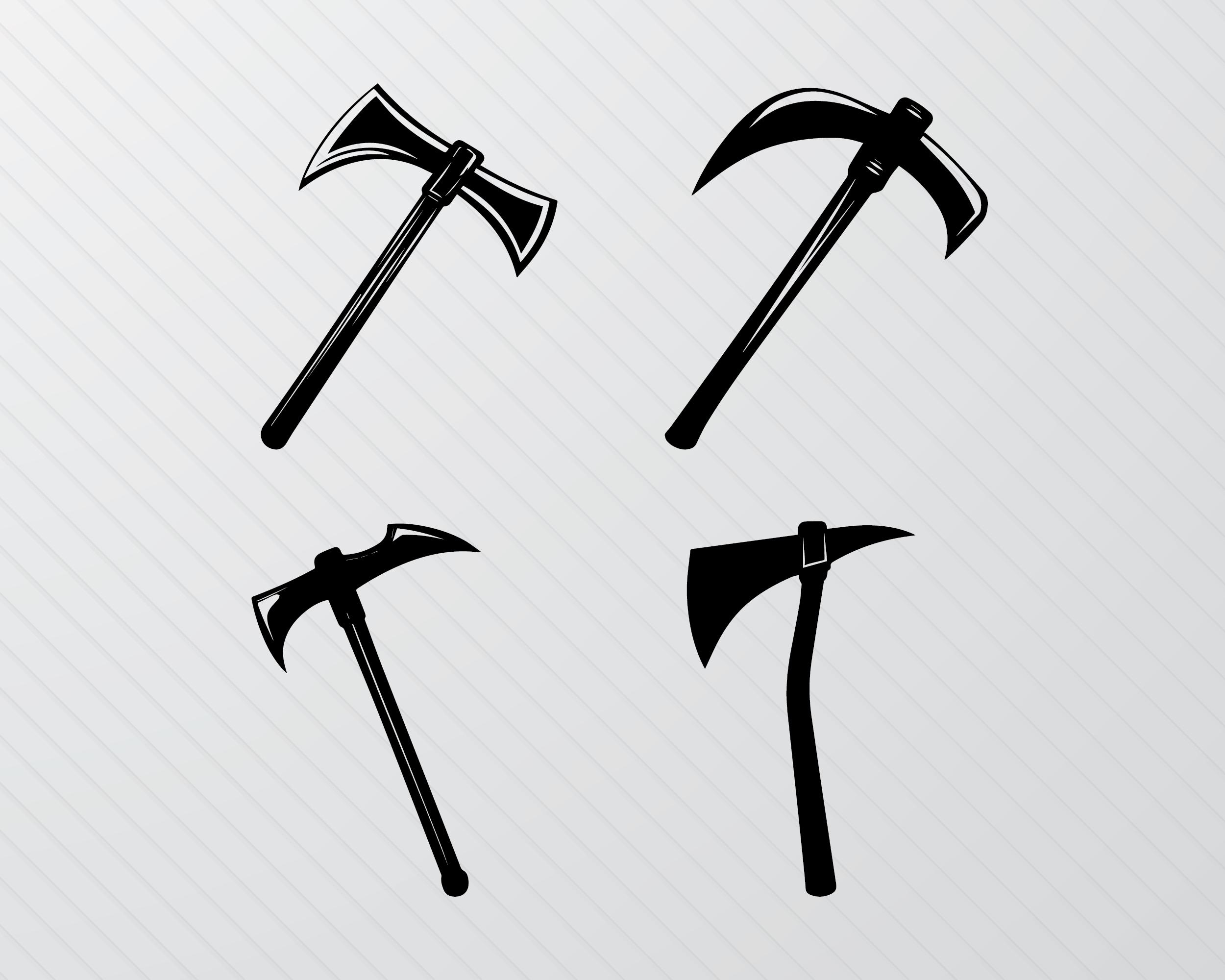 Pickaxe SVG Bundle: Silhouette Clipart PNG, Cricut Cut File - Etsy