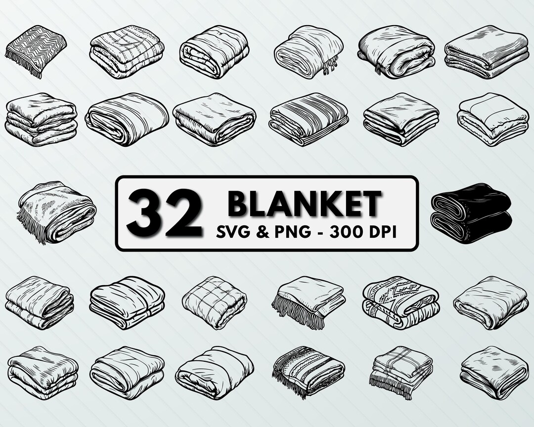 Blanket Svg Png, Blanket Clipart, Blanket Silhouette, Decal, Blanket ...