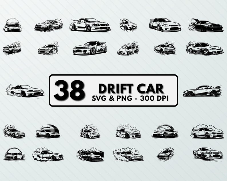 Drift Car Svg Png, Drift Car Clipart, Drift Car Silhouette, Drift Car ...