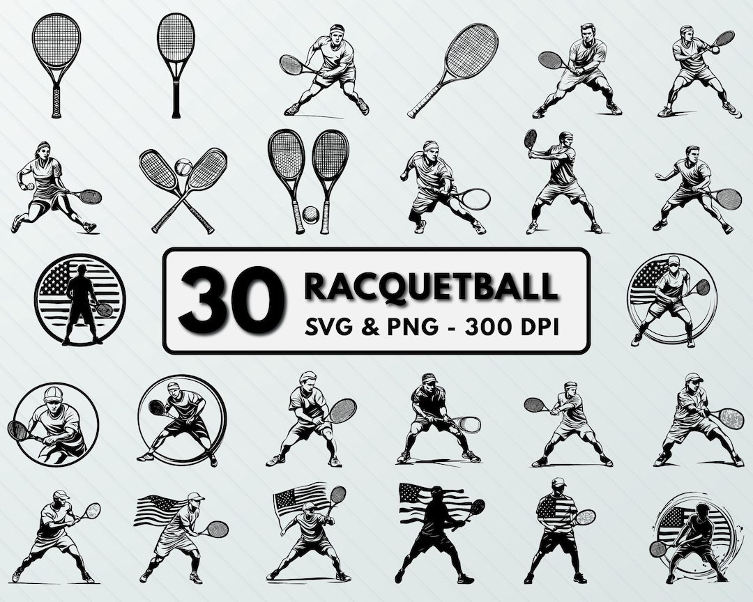 Racquetball PNG, Racquetball SVG, Racquetball Silhouette, Pickleball ...