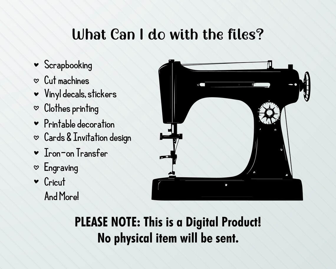 Sewing Machine Svg Png, Sewing Machine Clipart Art, Silhouette, Decal ...