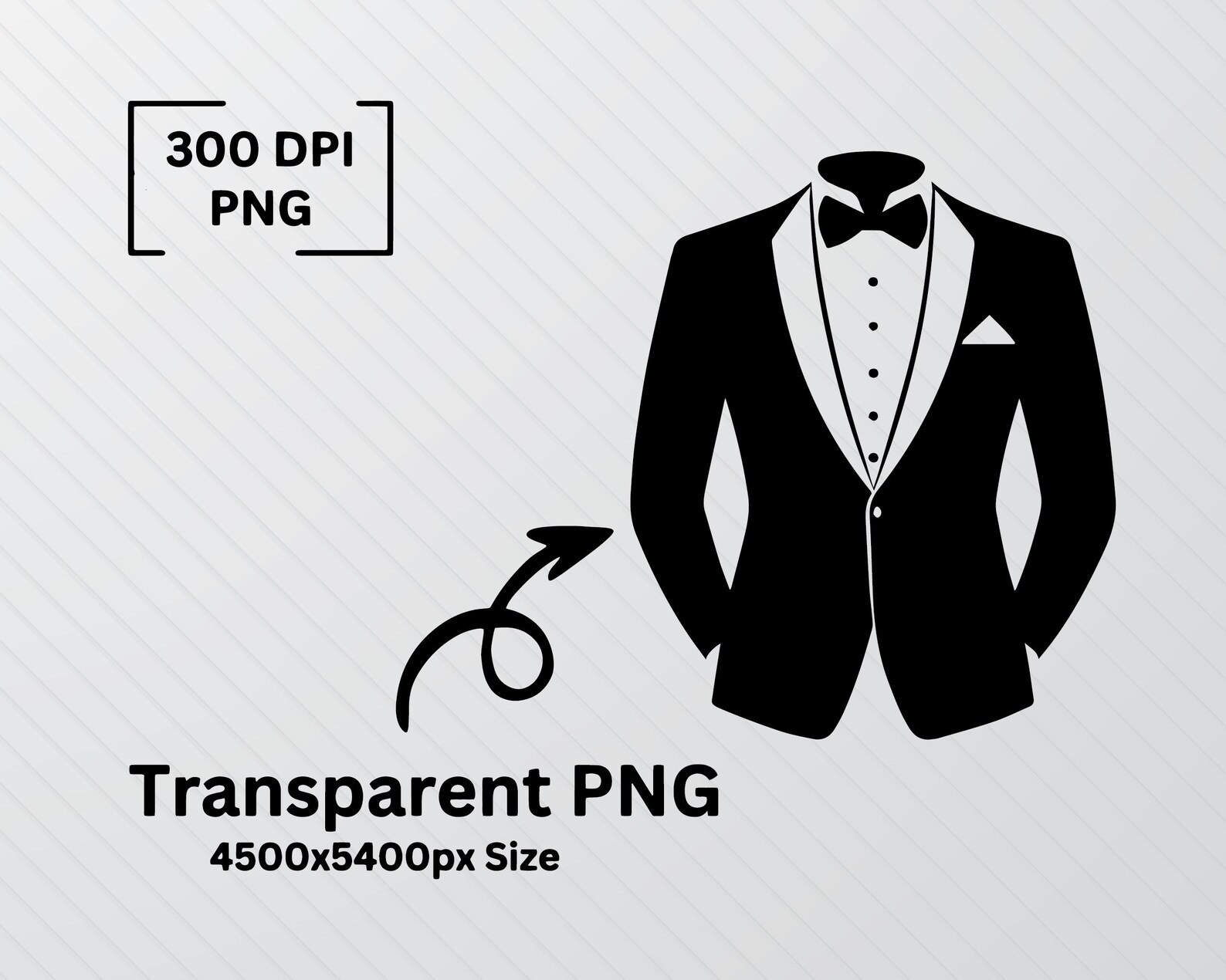 Tuxedo Silhouette SVG Bundle: Clipart, Icon, Decal (PNG, Vector) - Etsy