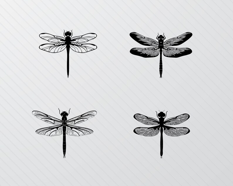 Dragonfly Silhouette Svg, Dragonfly Svg Cut File, Dragonfly Clipart ...