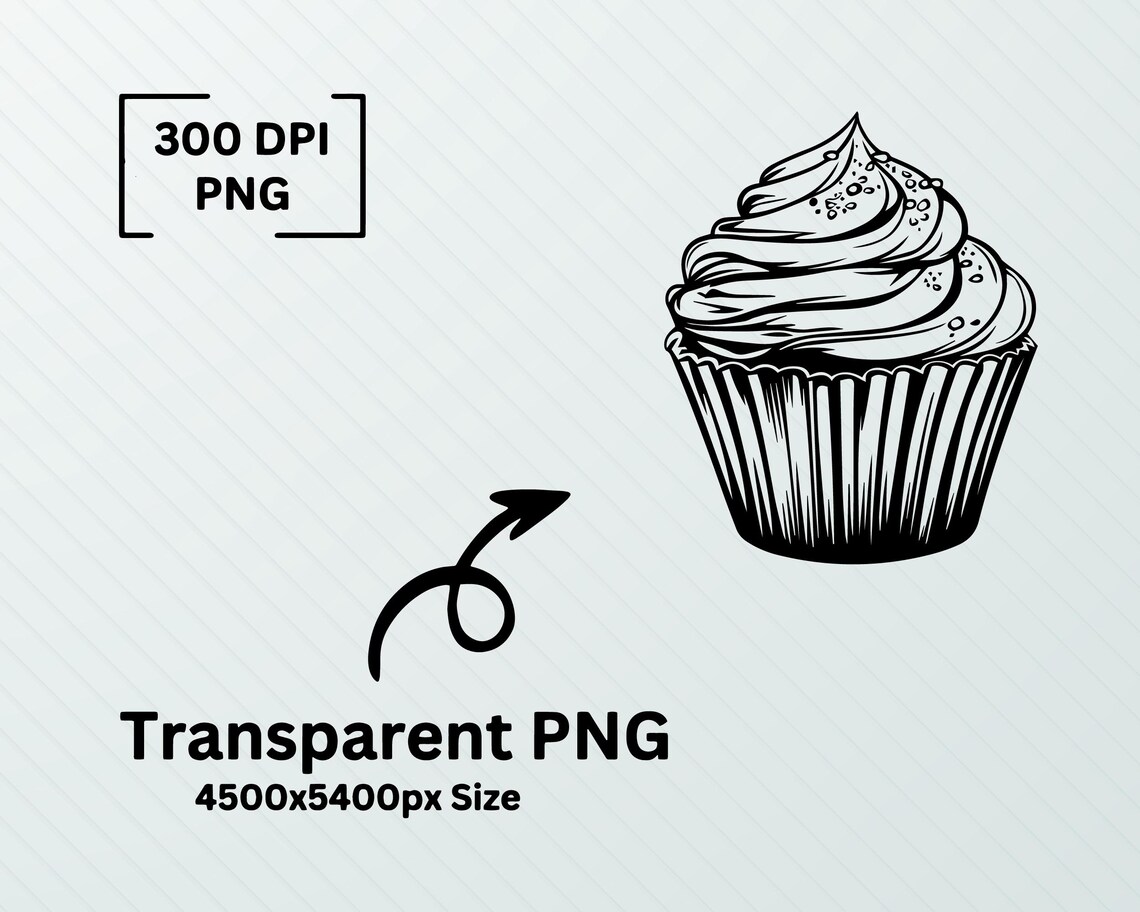 Muffin SVG PNG Bundle: Clipart Silhouette Vector Cut Files - Etsy